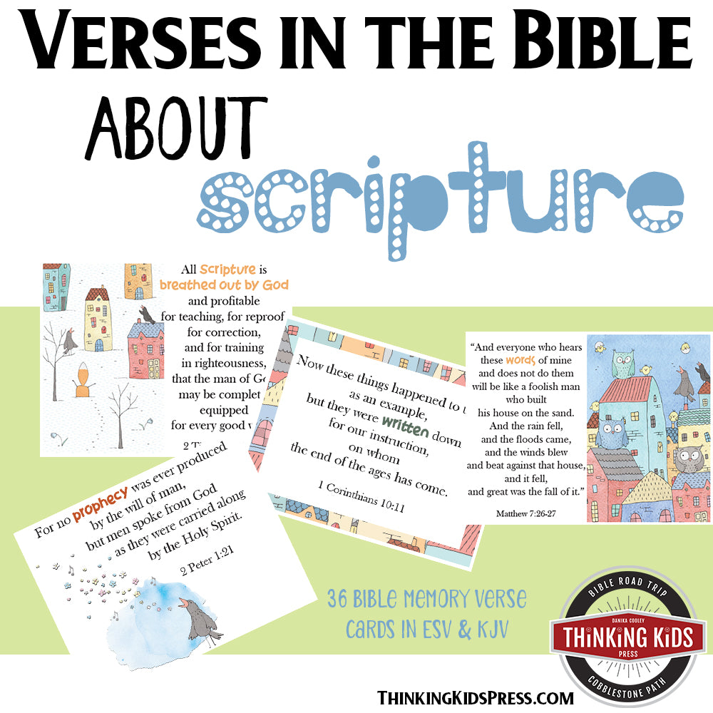 Verses in the Bible about Scripture: Memory Cards – Thinking Kids Press