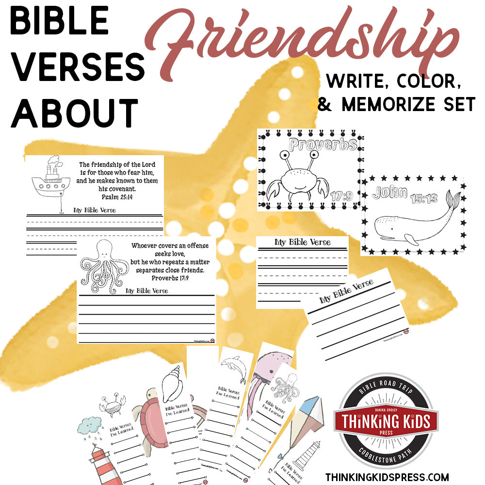 Bible Verses about Friendship: Write, Color, and Memorize Set ...