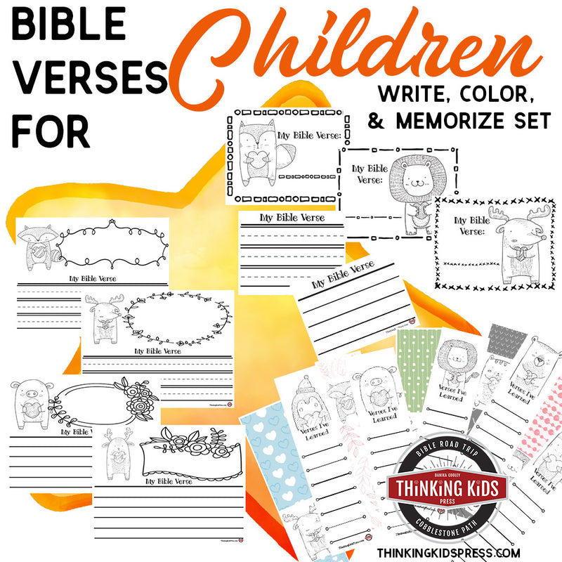 Bible Verses for Children Write, Color, and Memorize Set – Thinking ...