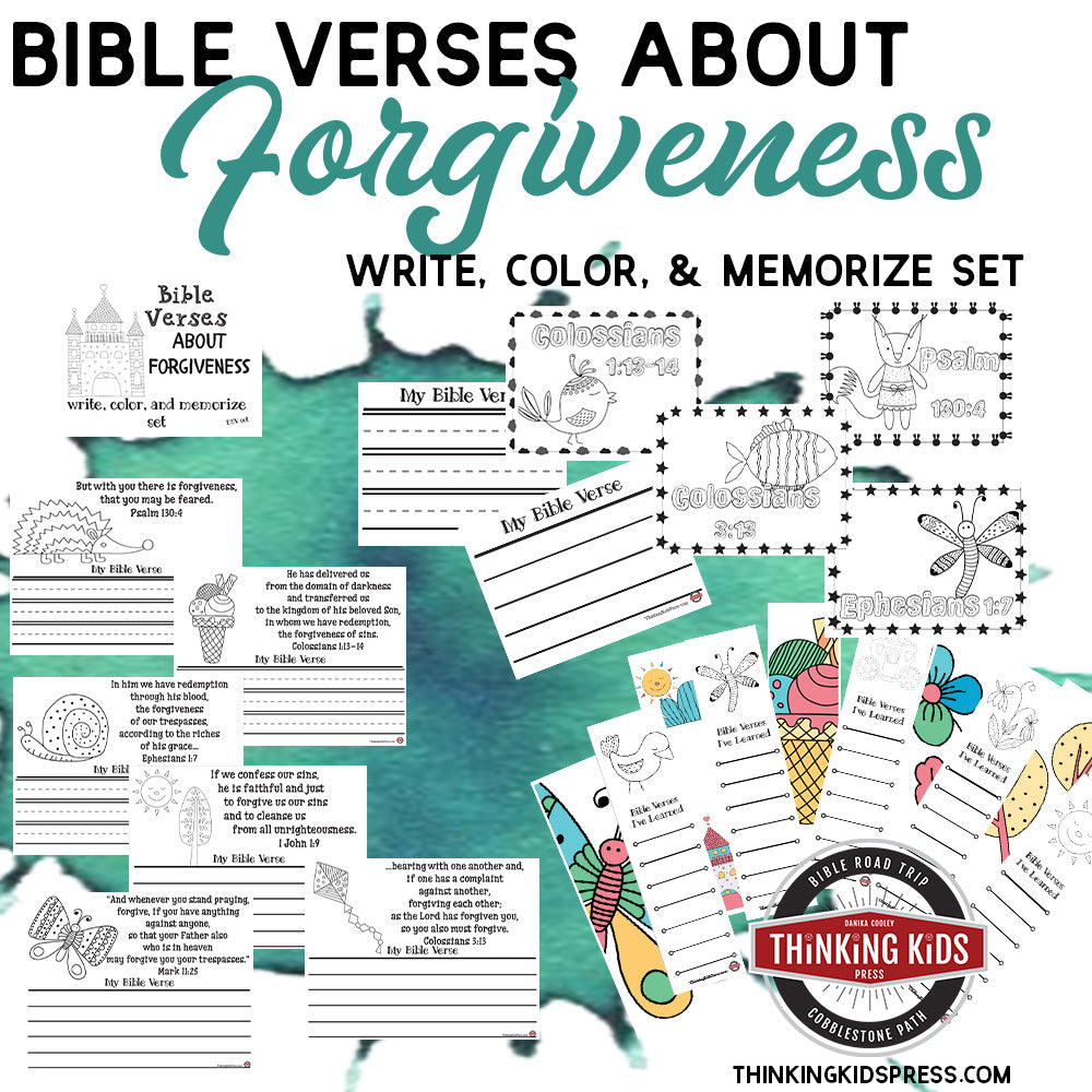 Bible Verses about Forgiveness: Write, Color, and Memorize Set ...