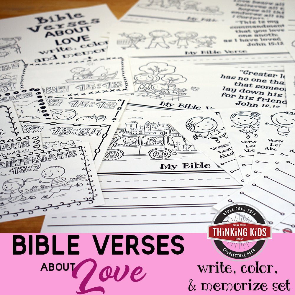 Bible Verses about Love: Write, Color, and Memorize Set – Thinking Kids ...