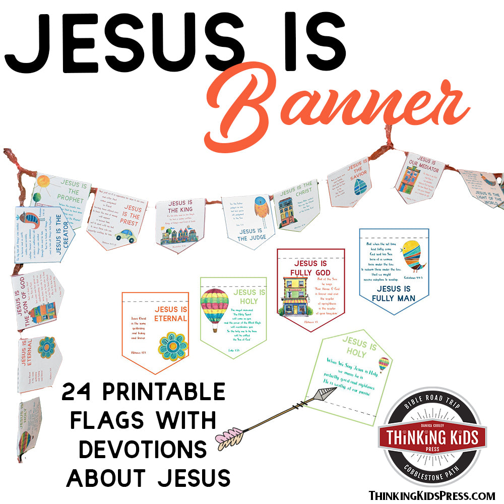 'Jesus Is' Banner with Daily Devotions for Kids – Thinking Kids Press